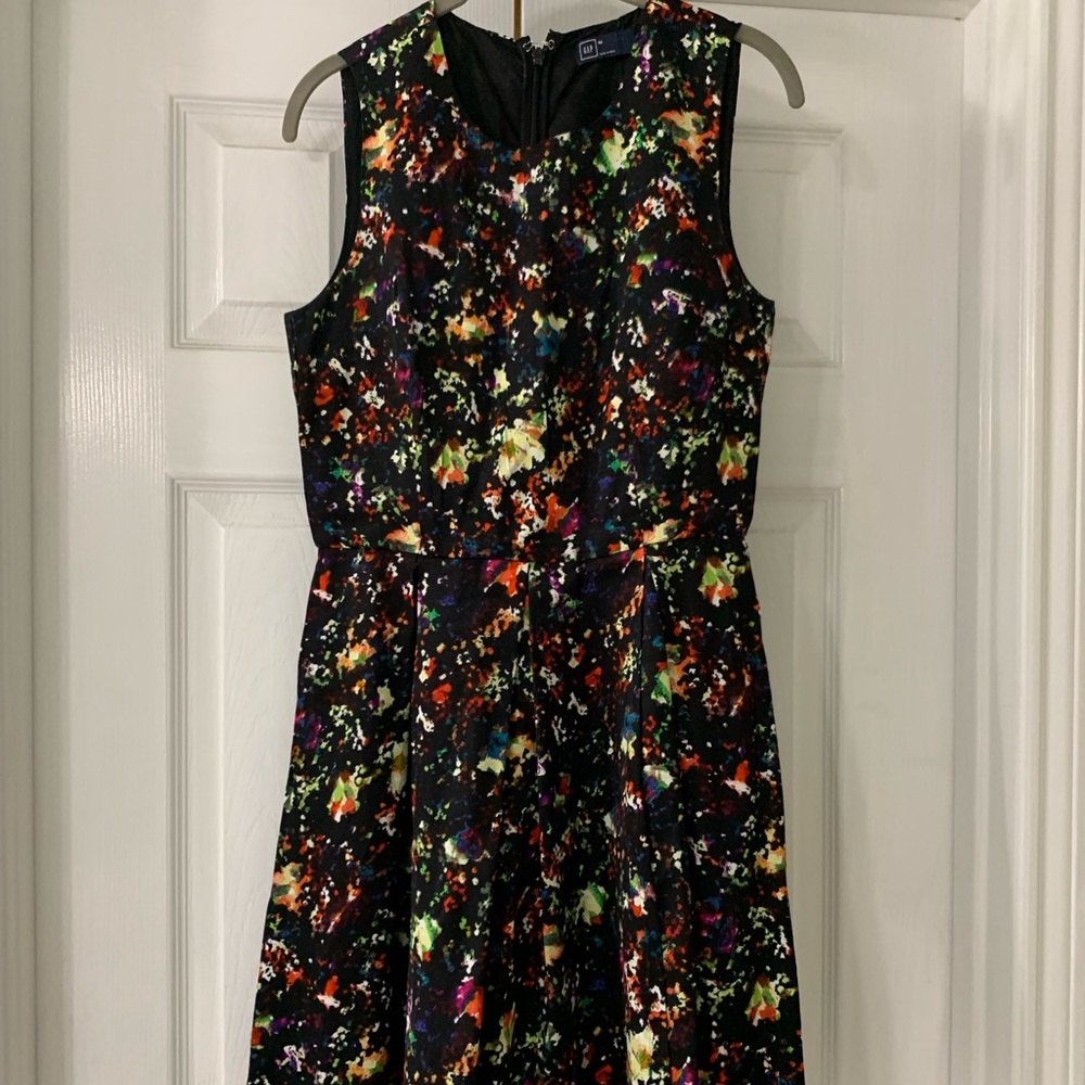 Gap Contemporary Splatter Paint Pattern Dress - Gem